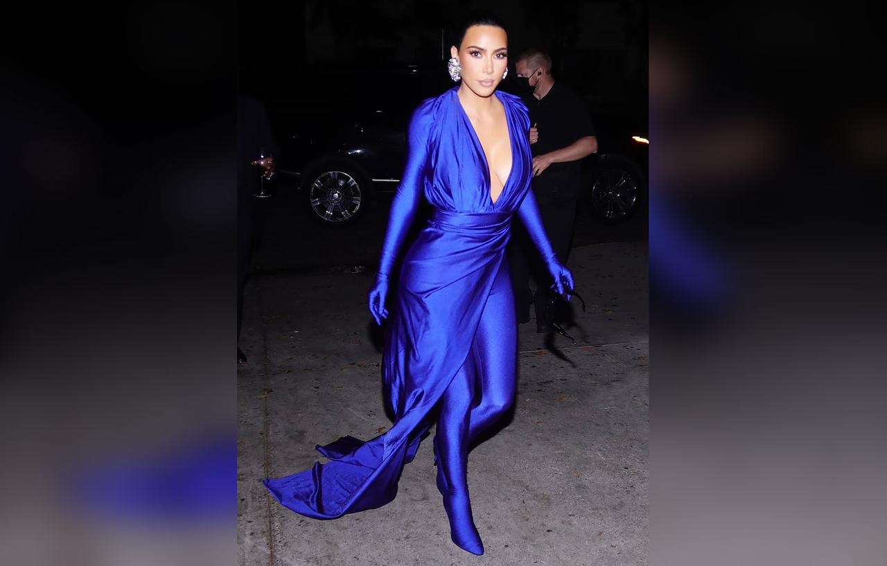 Kim Kardashian's Blue Gown By Balenciaga Raises Eyebrows: Photos