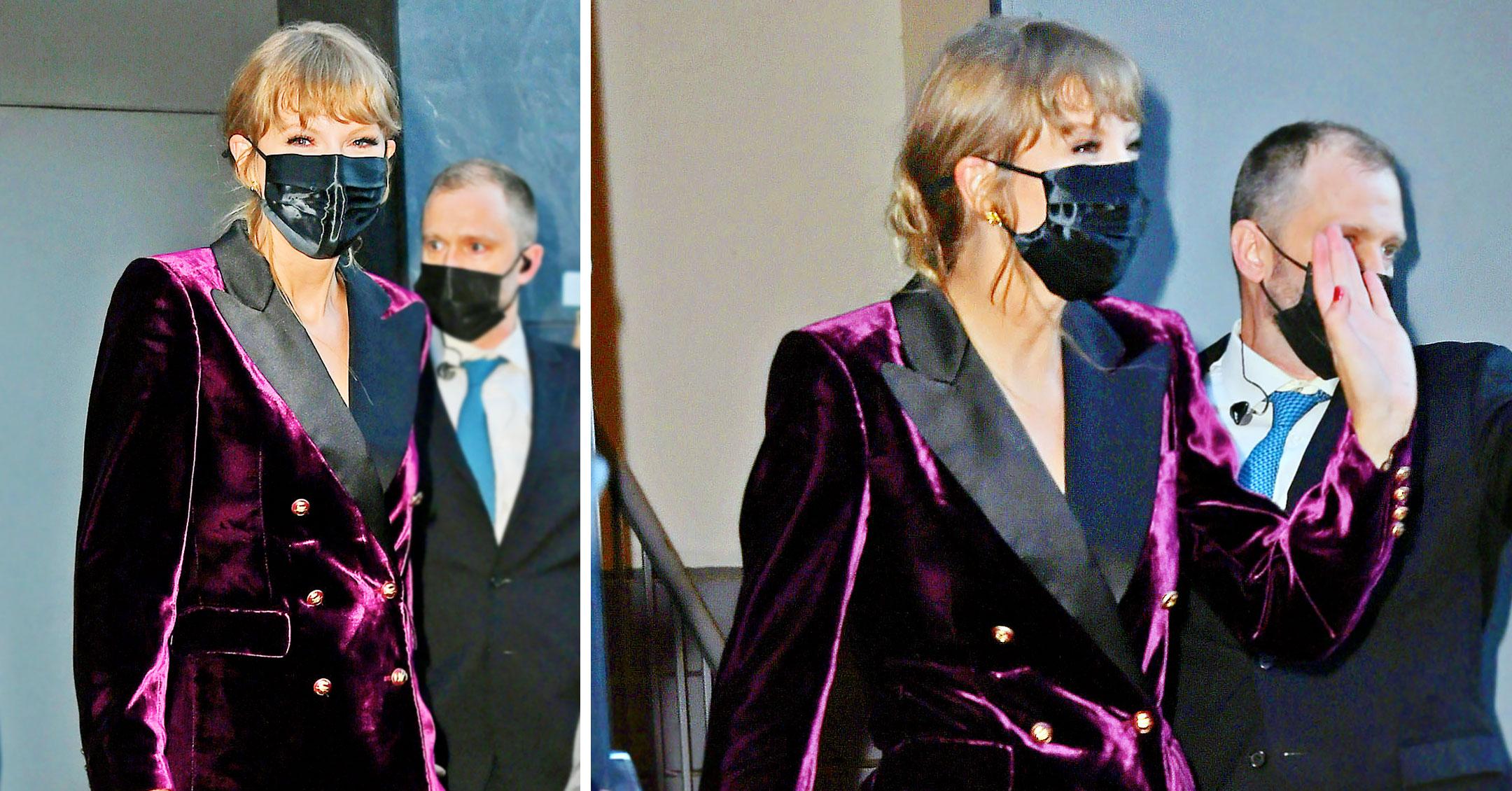Taylor Swift's Velvet Purple Suit Is Absolutely Stunning: Photos!