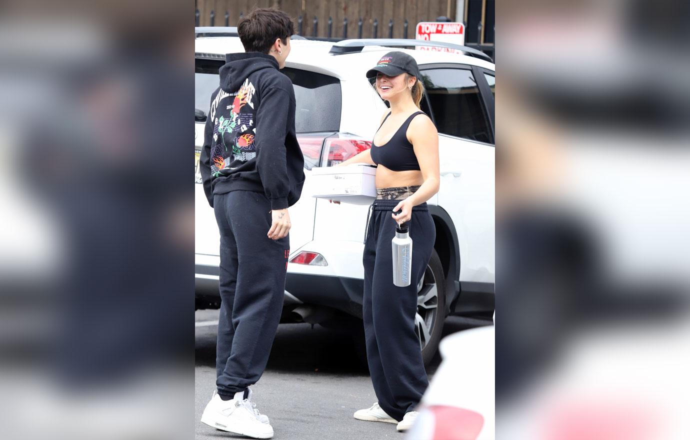 Addison Rae Steps Out In A Designer Baseball Cap & Sweatpants: Photos
