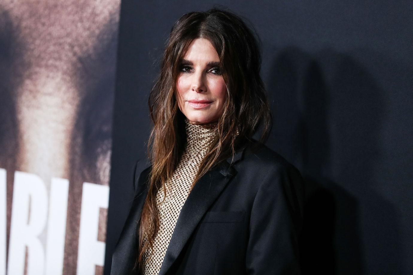 Sandra Bullock Wears Sequined Jumpsuit To Movie Premiere: Photos