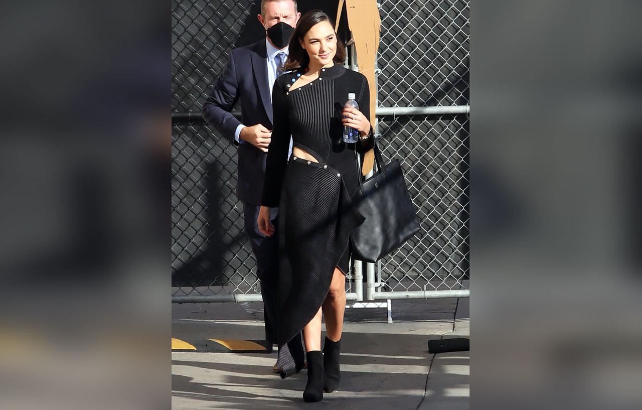 Gal Gadot's Black Cutout Dress Offers A Peek At Her Abs: Photos
