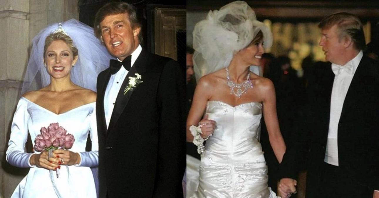 Glam vs. Simple: Melania Trump and Marla Maples’ Wedding Dresses Compared