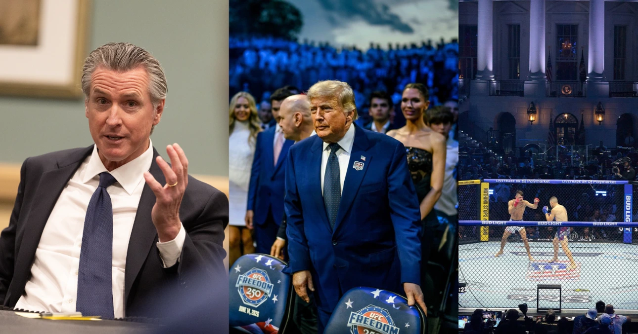 Gavin Newsom Branded ‘Miserable’ After Slamming Trump’s UFC Freedom 250 ...